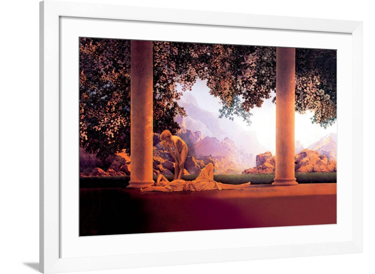 Art.com Daybreak Art Print by Maxfield Parrish, White Frame Wall Art ...