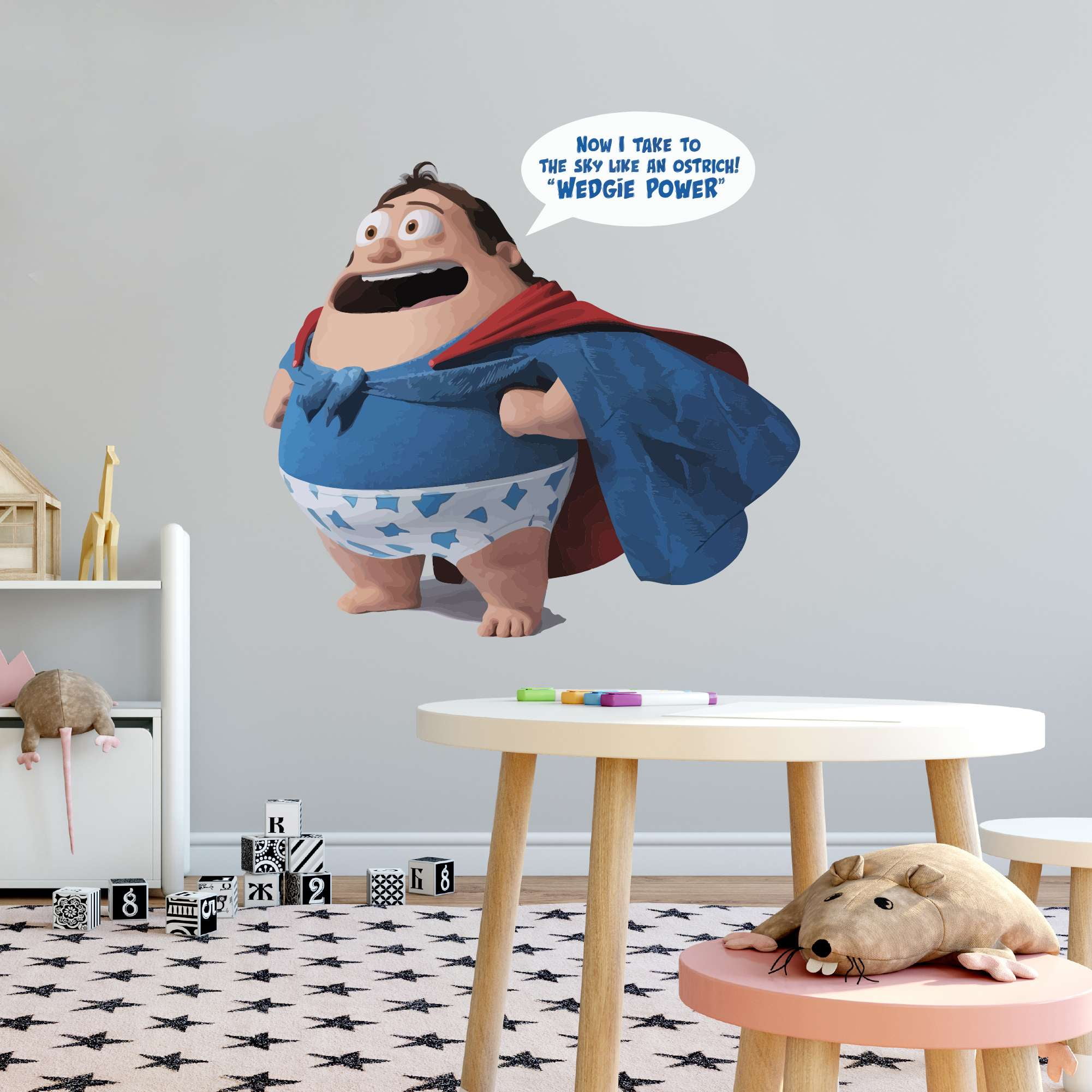 Children Like an Ostrich Wedgie Power Adorable Cartoon Wall Decal ...