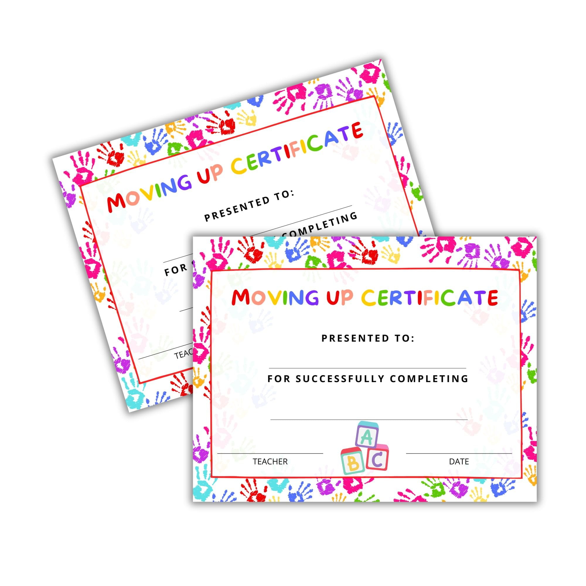 Daycare Pre-k Kindergarten Moving Up Certificate 50pk 8.5x11 Getting ...