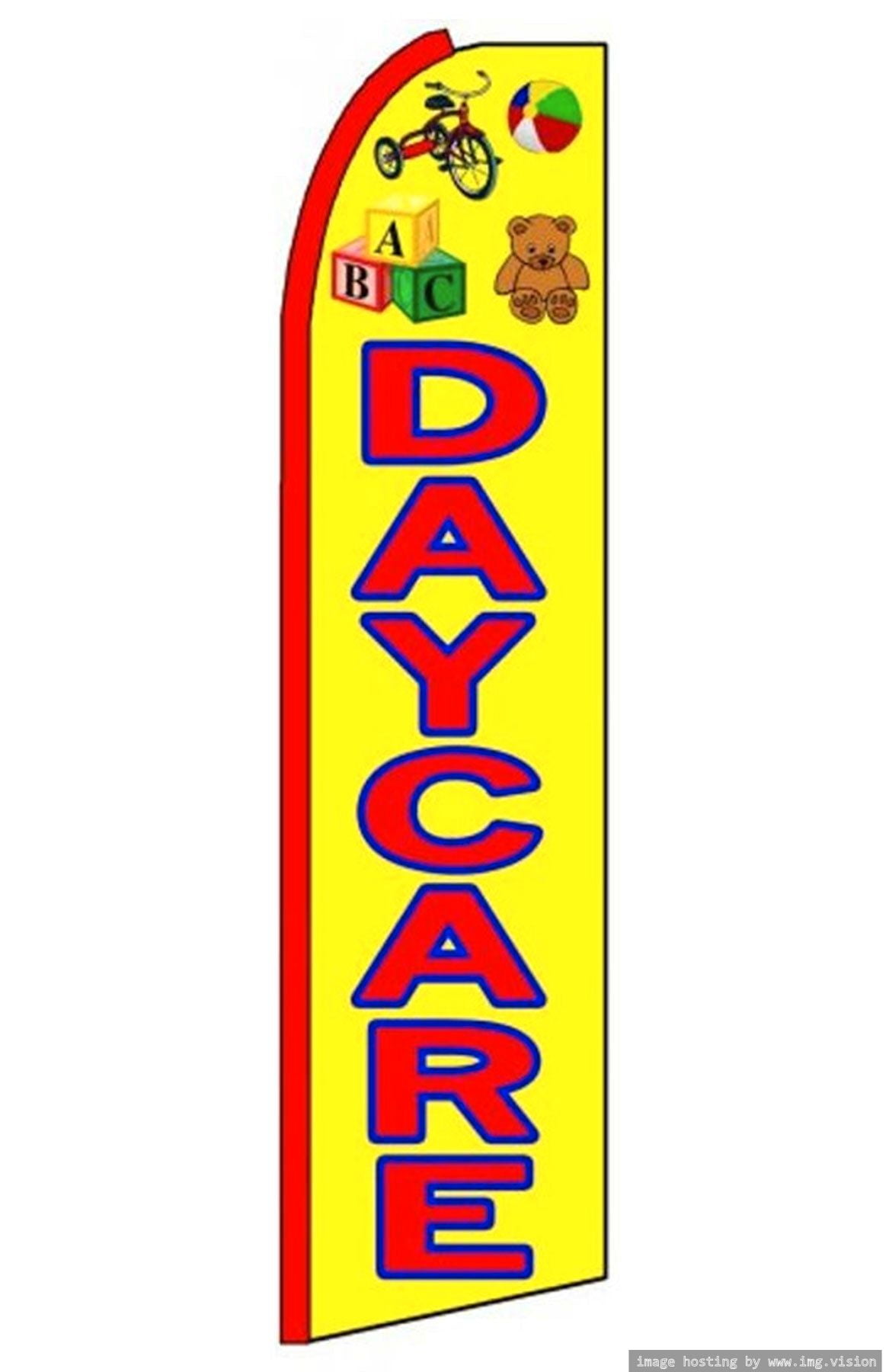 Daycare Swooper flag With Pole Advertisement /Business Flags | Feather ...