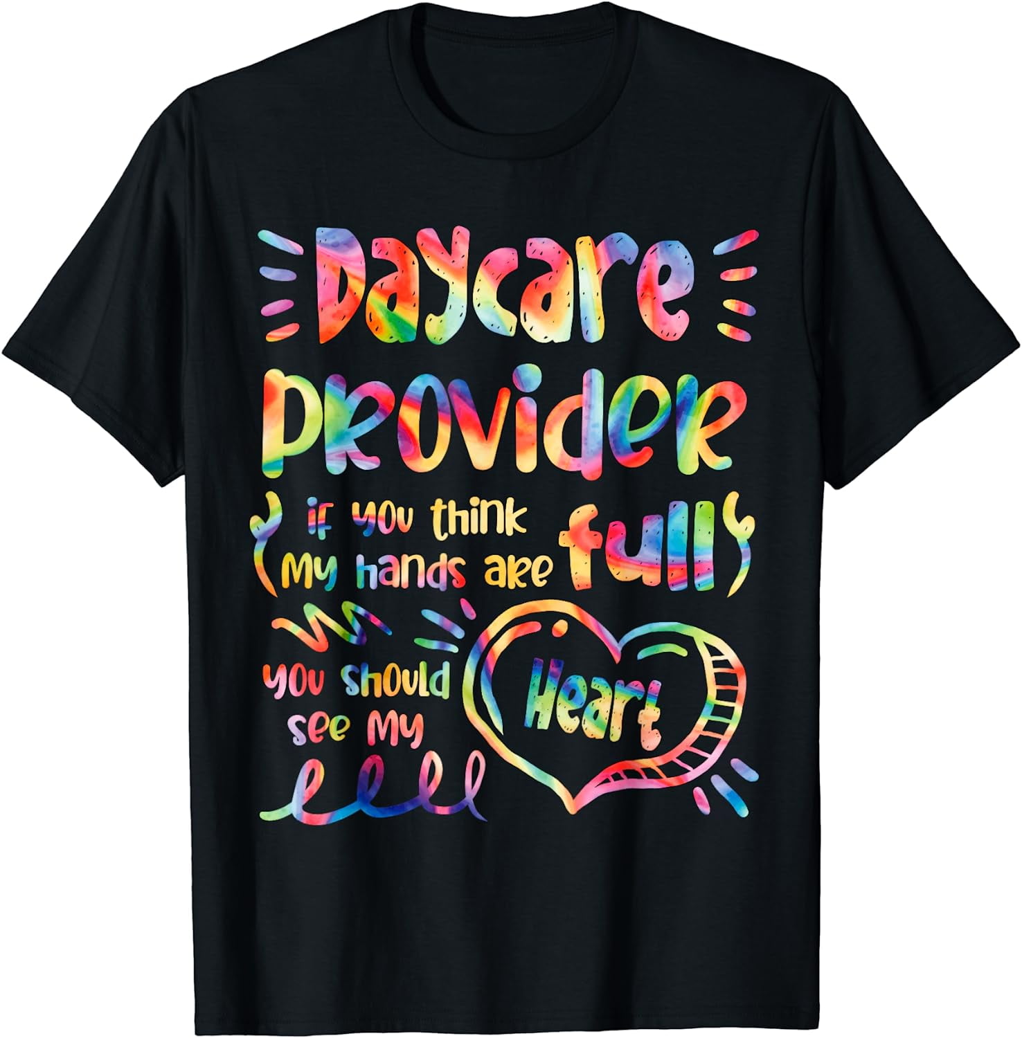 Daycare Teacher Childcare Daycare Provider T-Shirt Black Small - Walmart.com