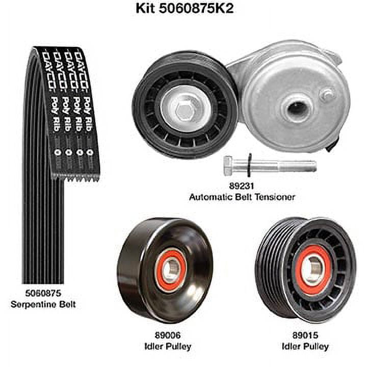 Dayco 5060875K2 - Serpentine Belt Drive Component Kit Fits select: 1999 ...