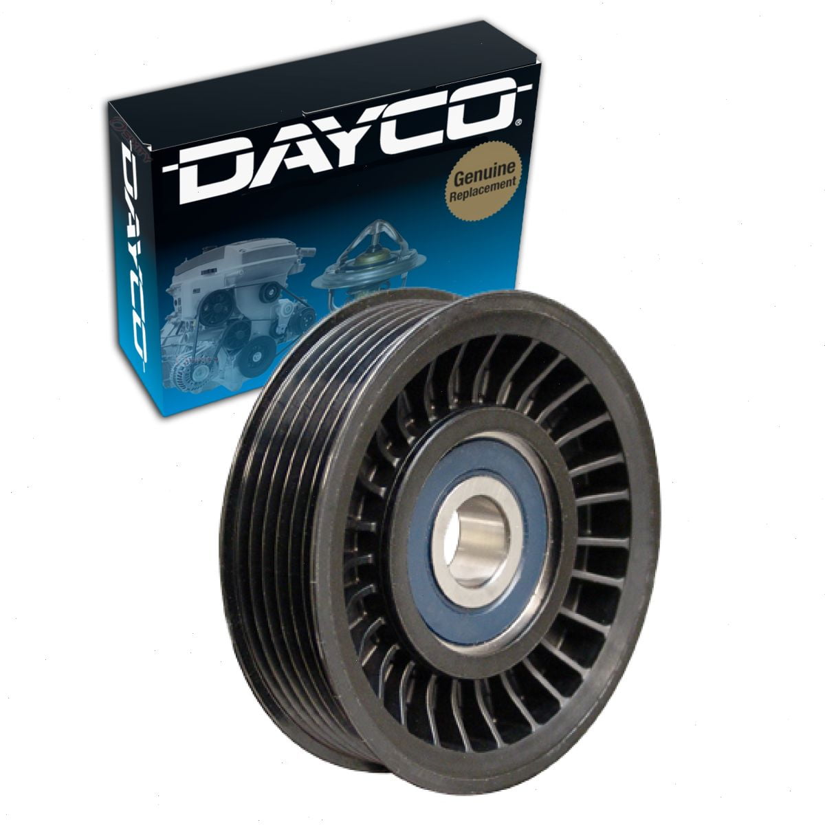 Dayco Grooved Pulley Drive Belt Idler Pulley compatible with Ford F-150 ...