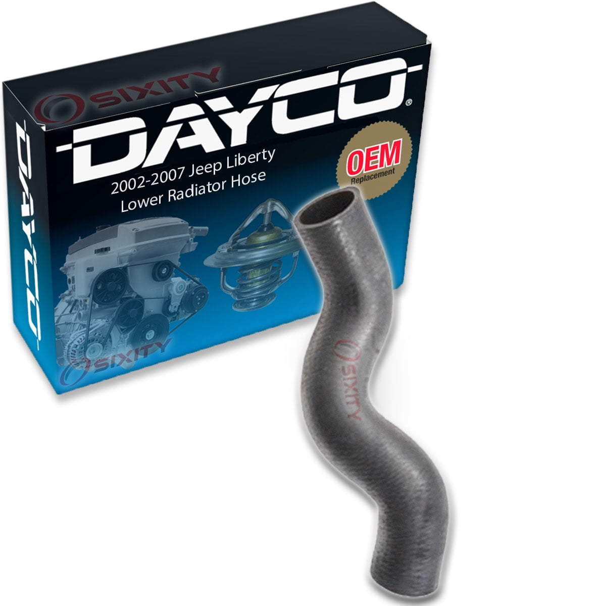 Dayco Lower Radiator Coolant Hose compatible with Jeep Liberty 3.7L V6 ...