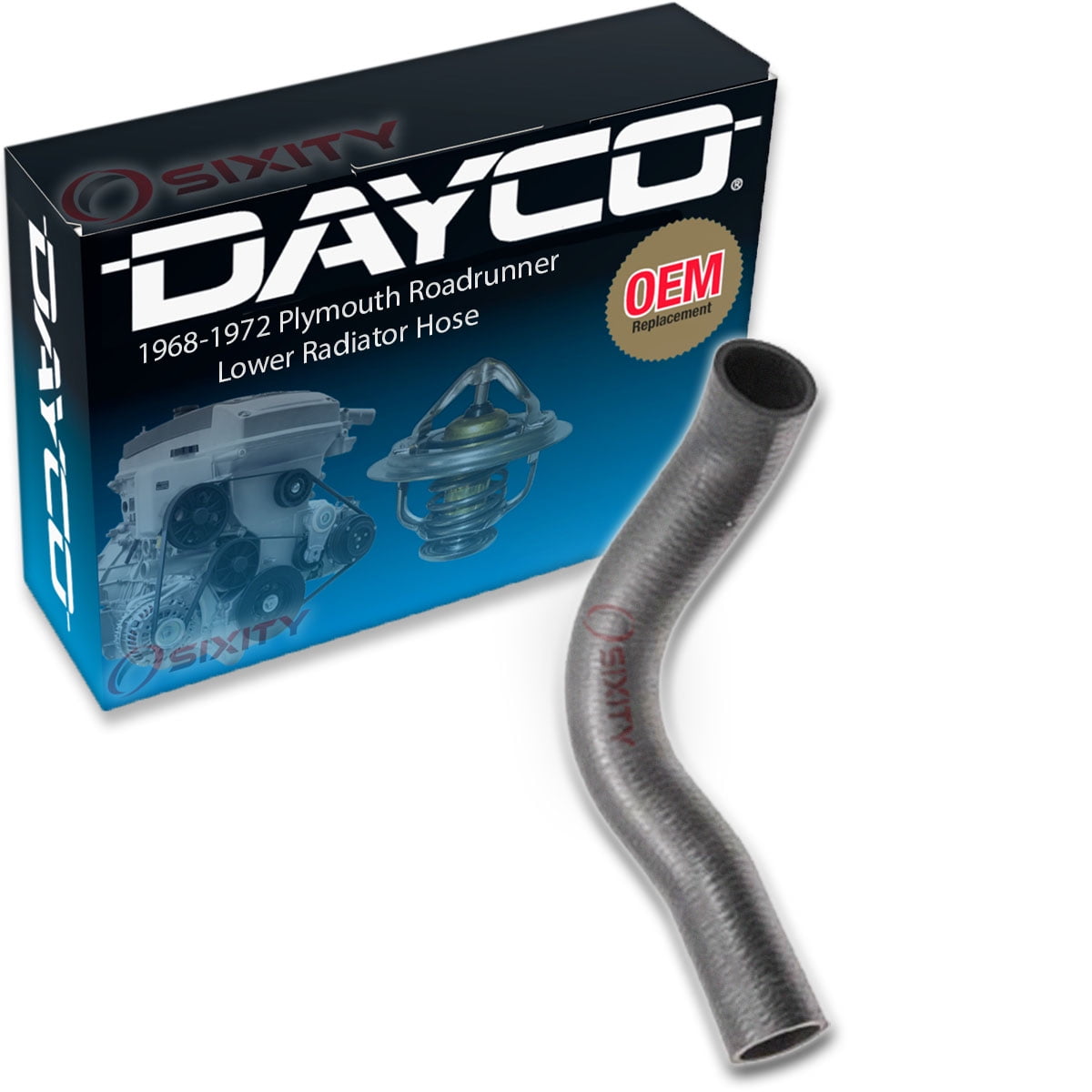 Dayco Lower Radiator Coolant Hose compatible with Plymouth Road Runner ...