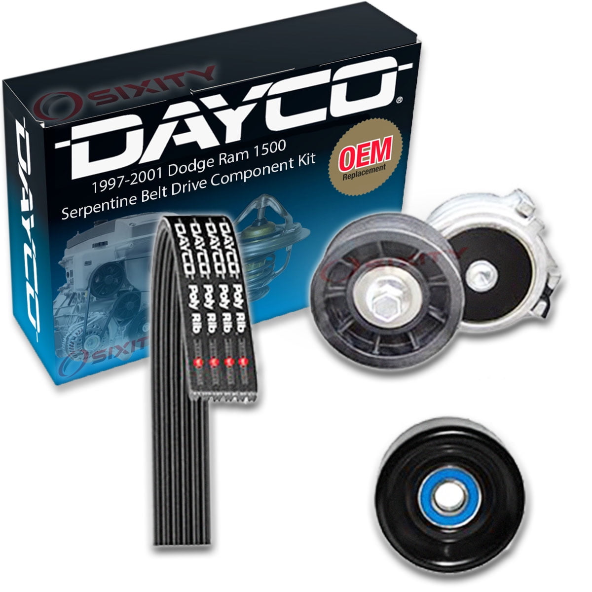 Dayco Main Drive Serpentine Belt Drive Component Kit compatible with ...