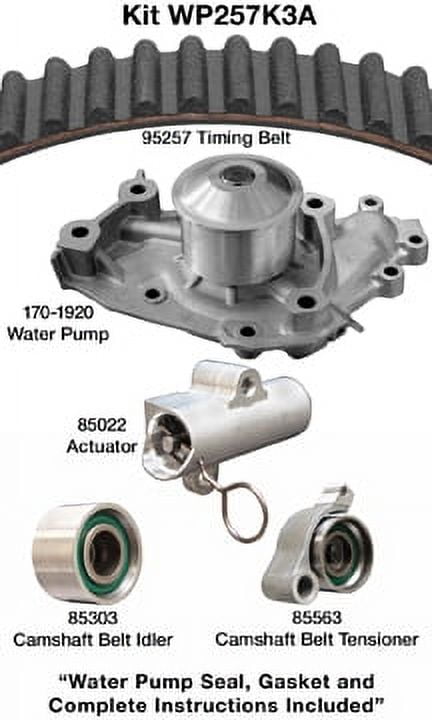Dayco Premium T-Belt Kit w/ Water Pump, Without Seals Fits select: 2004 ...