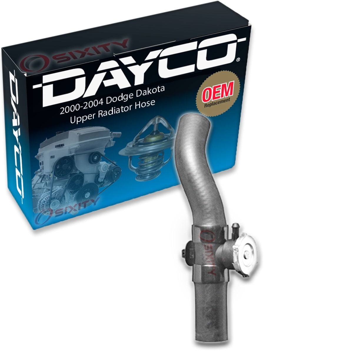 Dayco Upper Radiator Coolant Hose compatible with Dodge Dakota 4.7L V8 ...
