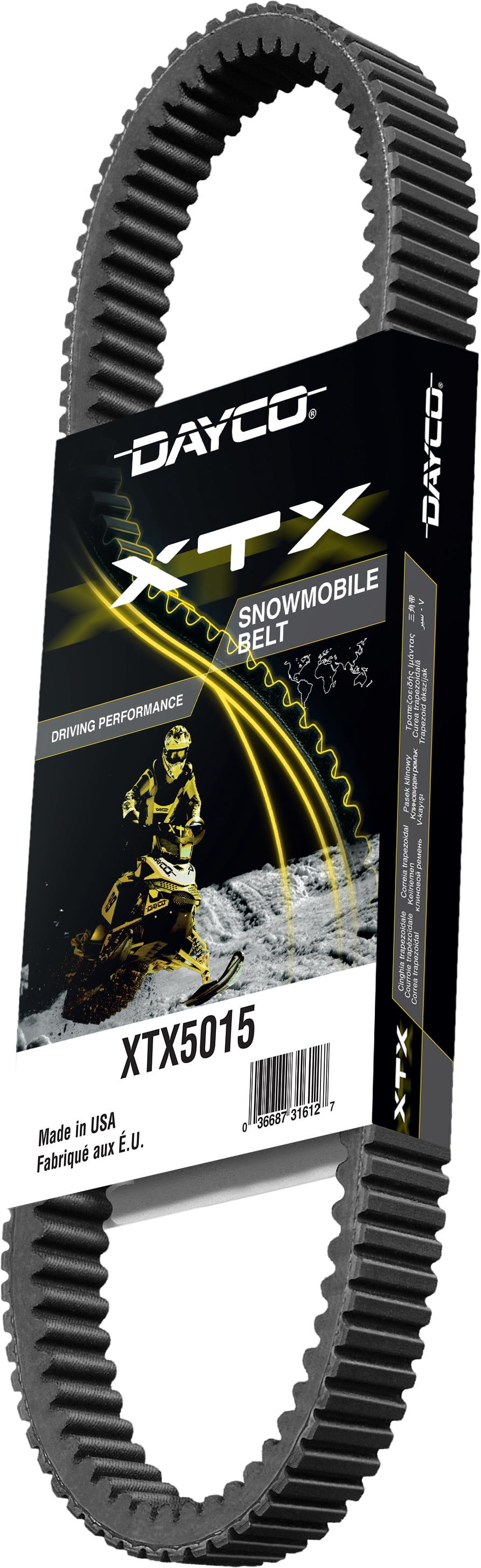 Dayco XTX5049 CVT Drive Belt - ATV UTV Snowmobile XTV Automatic ...