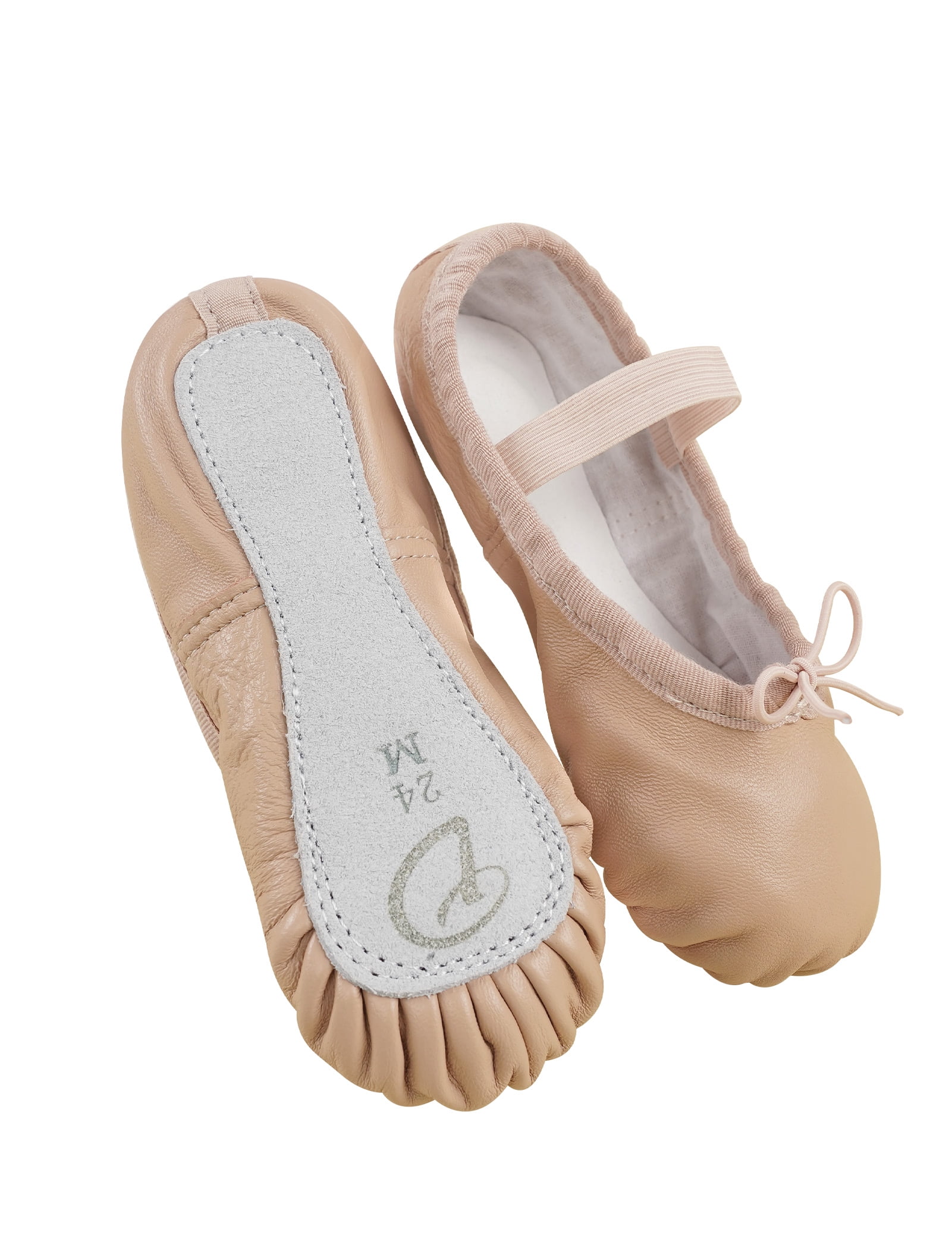 Daydance Genuine Leather Ballet Shoes Full Sole Dance Slippers Flats ...
