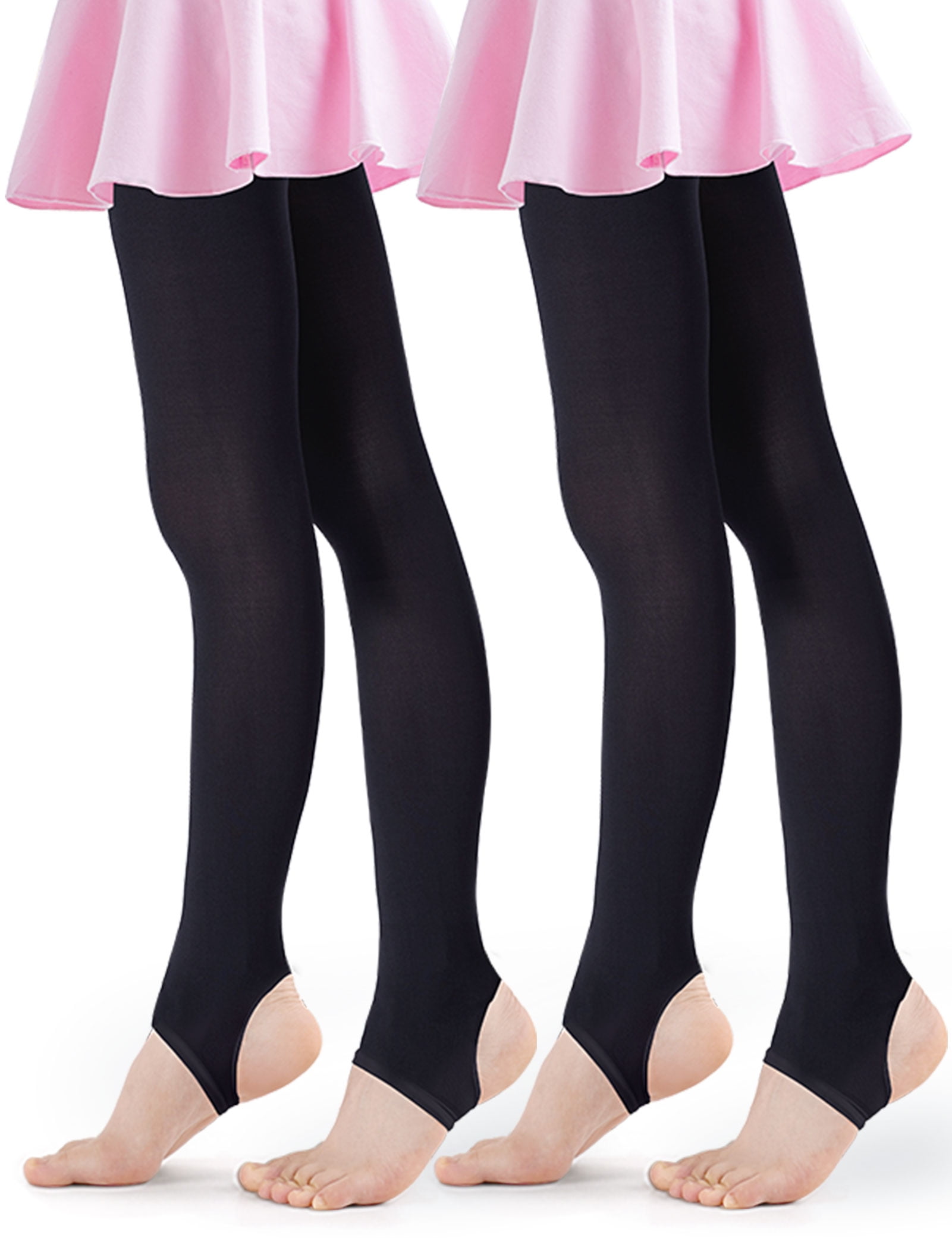 Daydance Girls Stirrup Dance Tights for Ballet, Gymnastics, School 2 ...