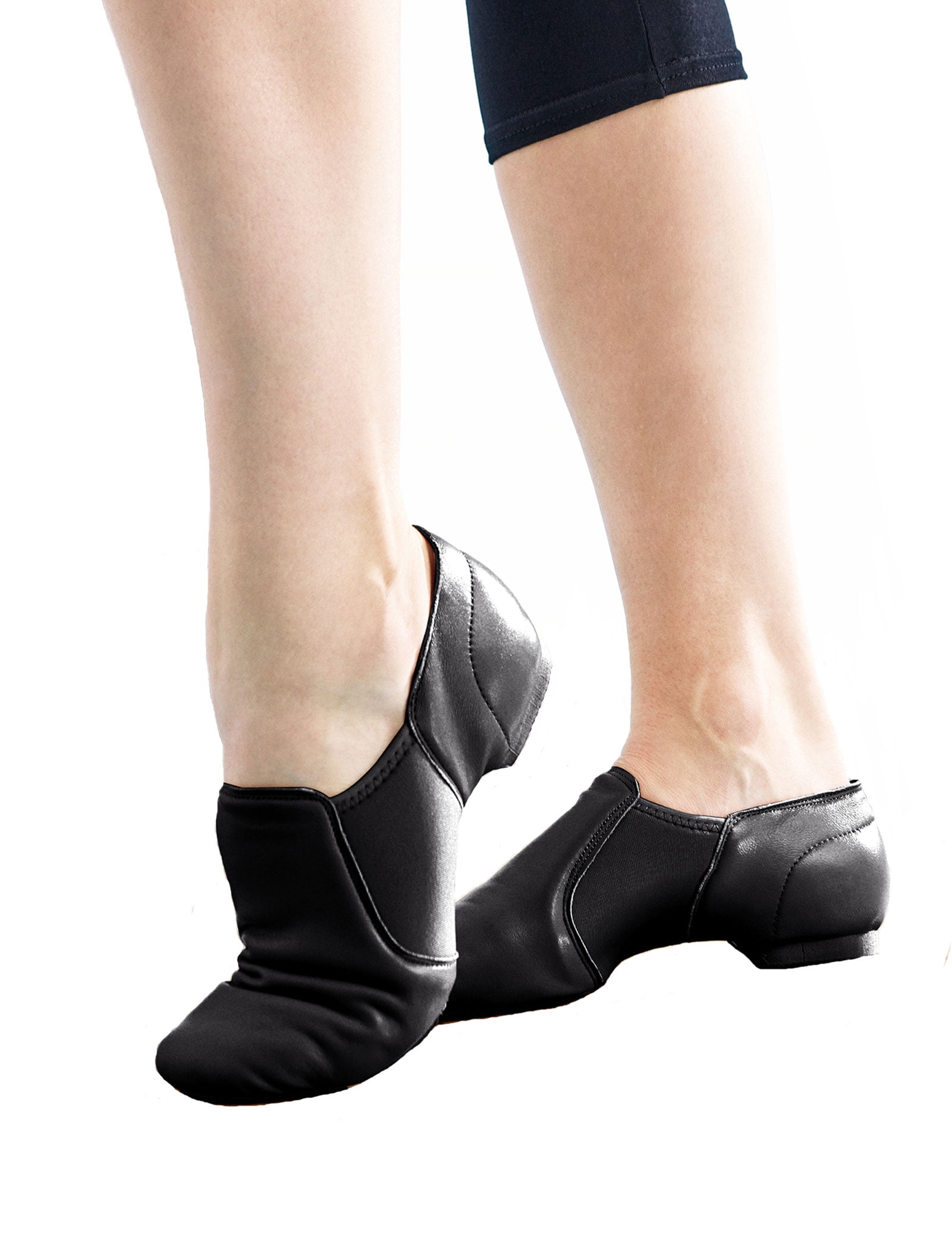 Daydance Leather Jazz Dance Shoes Slip on Girls Boys - Walmart.com