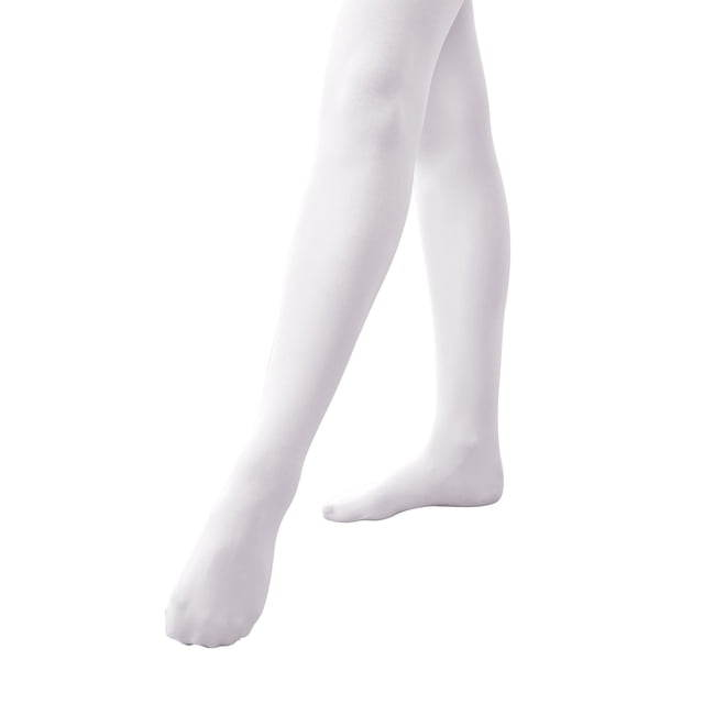 Daydance White Ballet Tights Ultra Soft Opaque Footed Dance Leggings ...