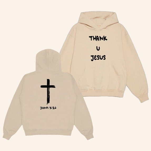Daydrian Harding Hoodie, Thank U Jesus Waffle Hoodie, Christian ...