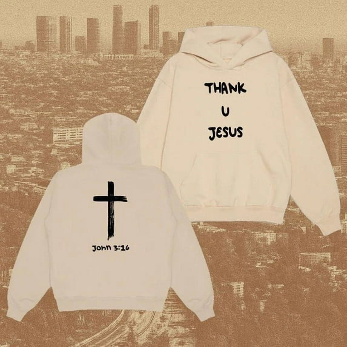 Daydrian Harding hoodie, Thank U Jesus Waffle Sweatshirt, Christian ...