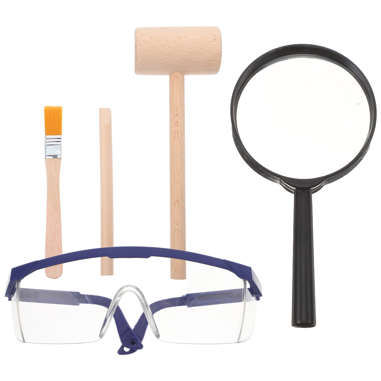 Dayesque 1 Set Dinosaur Fossils Dig Kit Wooden Digging Hammer Chisel ...