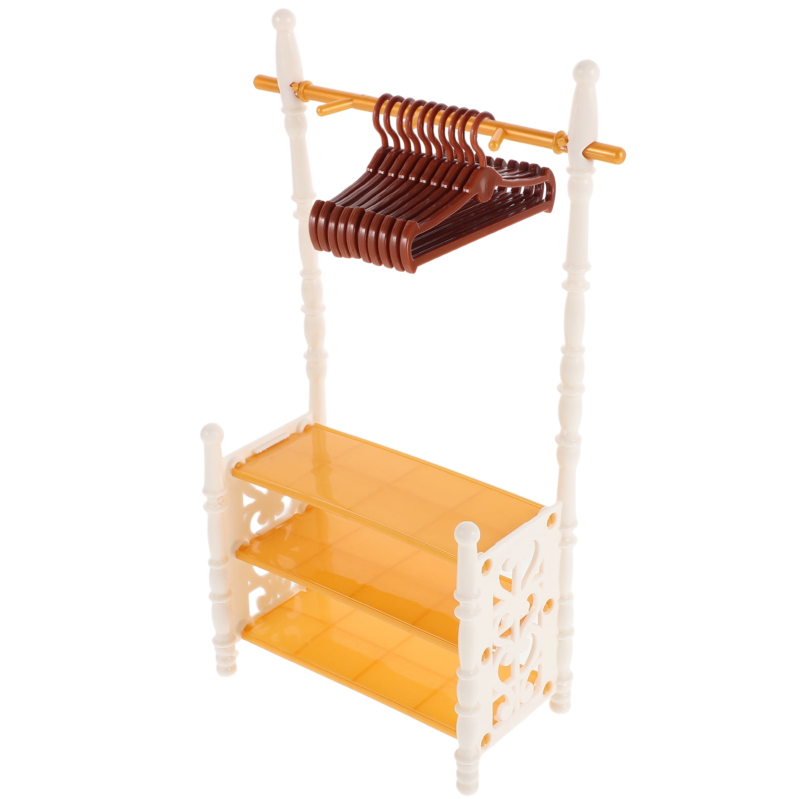 Dayesque 1 Set European Style Doll Clothes Rack With Clothes Hanger ...