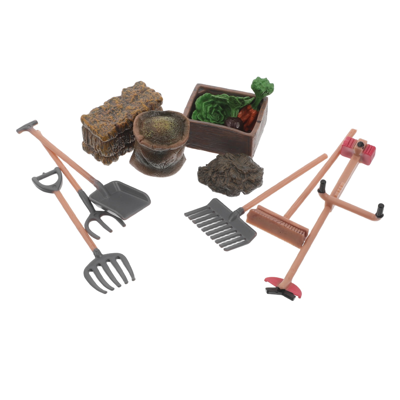 Dayesque 1 Set Miniature Farm Tools Mini Garden Farm Tools Toy Farm ...