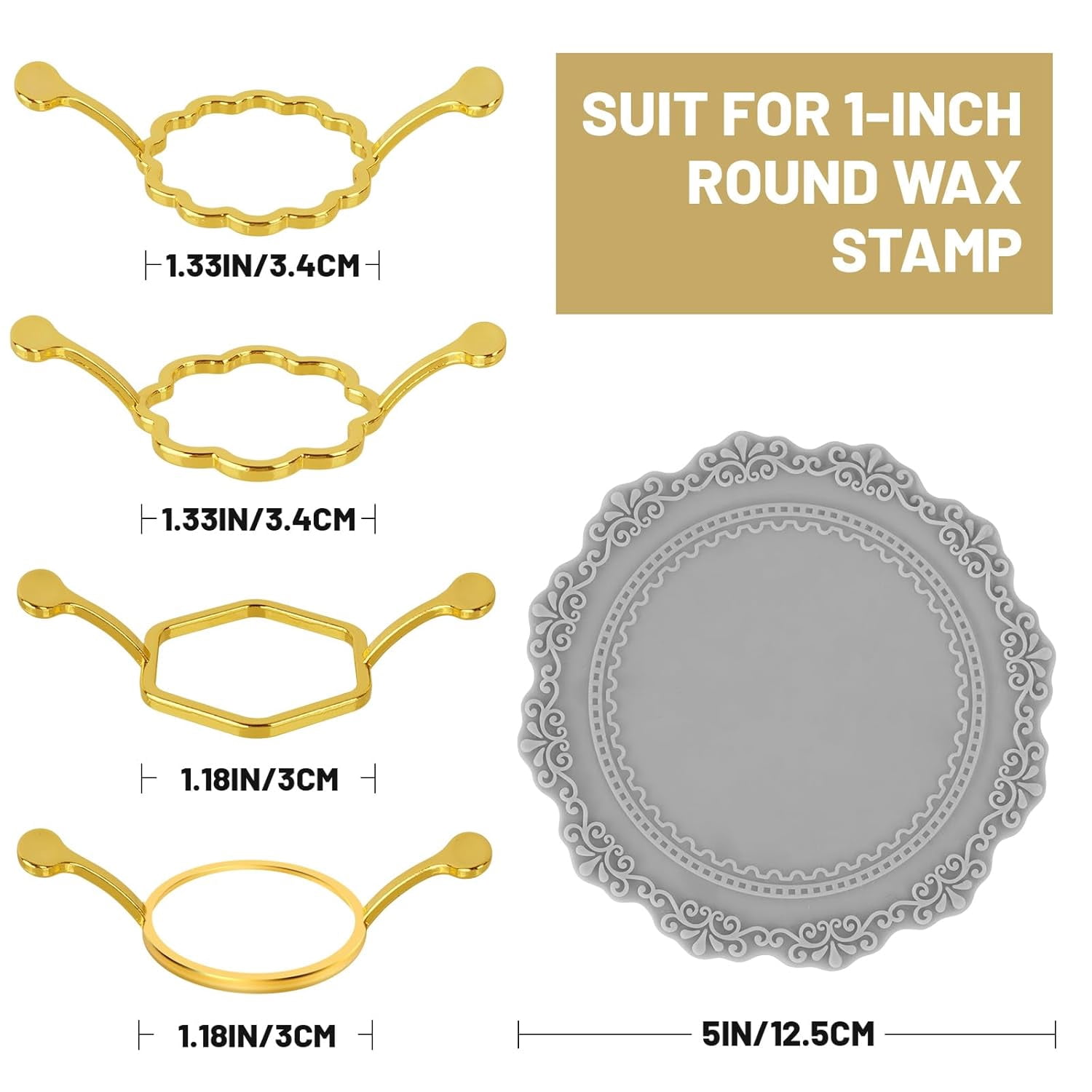 WEUVEB Wax Seal Stamp Kit, Golden, Essential Tools for Wedding ...
