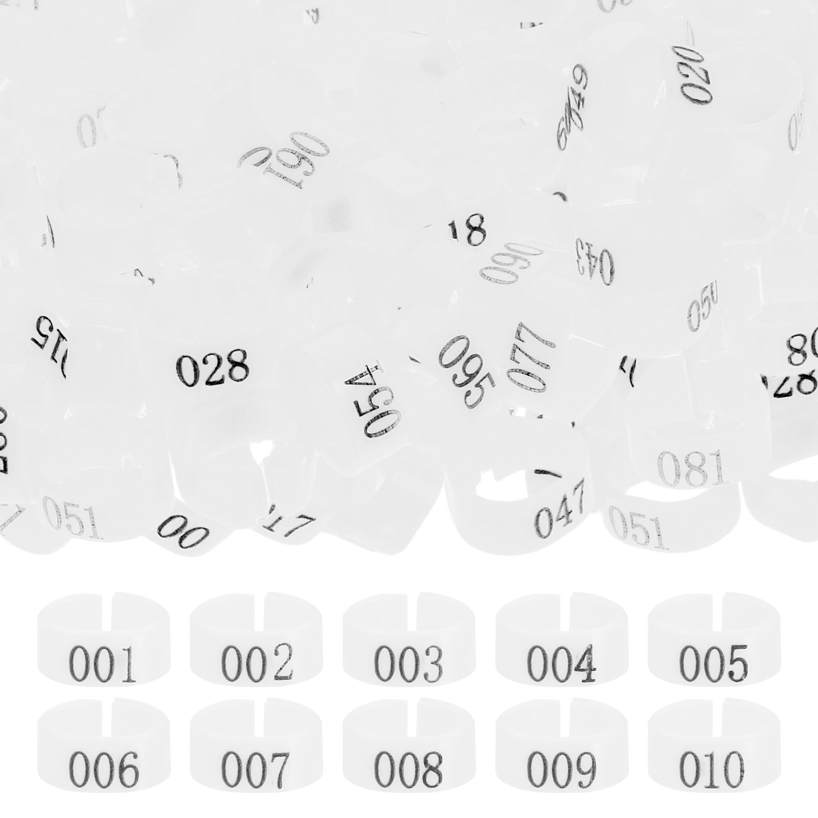 Dayesque 100pcs Numbered Pigeon Leg Bands Bird Identification Bands ...