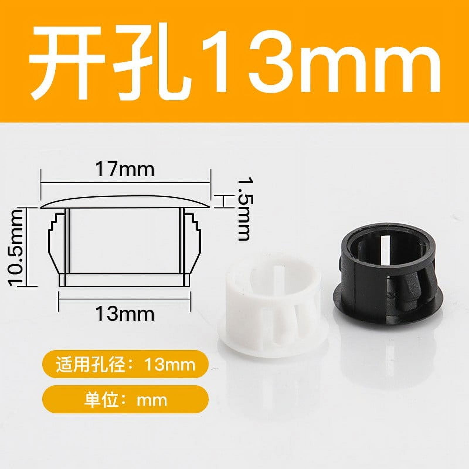 WEUVEB Furniture Hole Covers White Plastic End Caps 100 Pieces ...