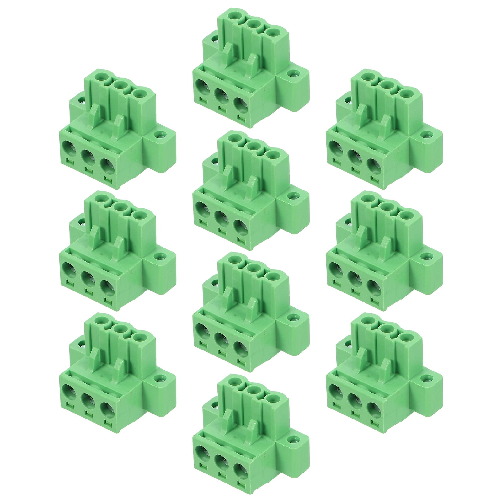 Dayesque 10pcs 3P Straight Pin Closed End Terminal Block Wire ...