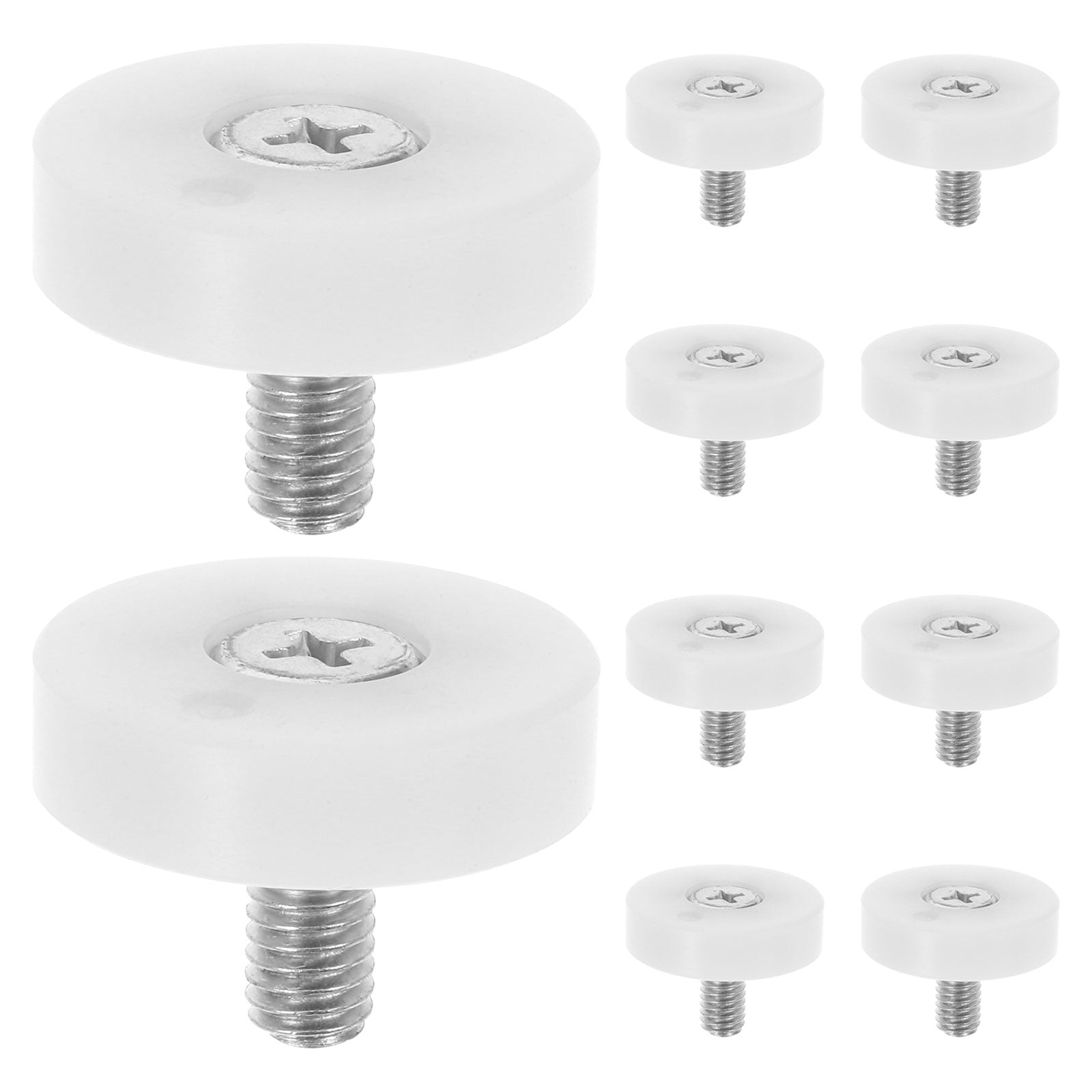 WEUVEB Drawer Wheel Replacement - White Nylon and Steel, Solves Jamming ...