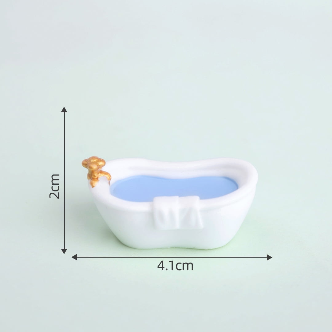 Dayesque 10pcs Mini Toy Bath Tub Miniature Dollhouse Bathroom Bathtub ...