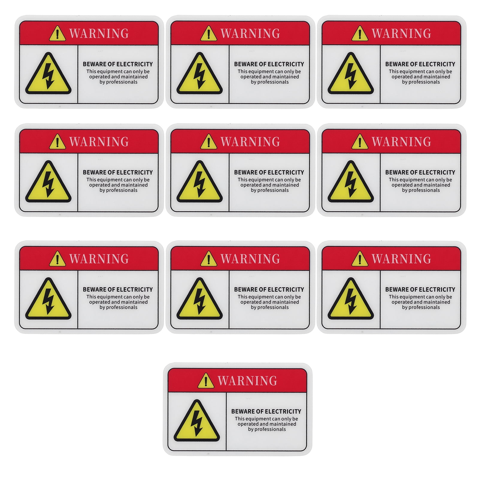 Dayesque 10pcs PVC Equipment Safety Warning Stickers Mechanical Safety ...