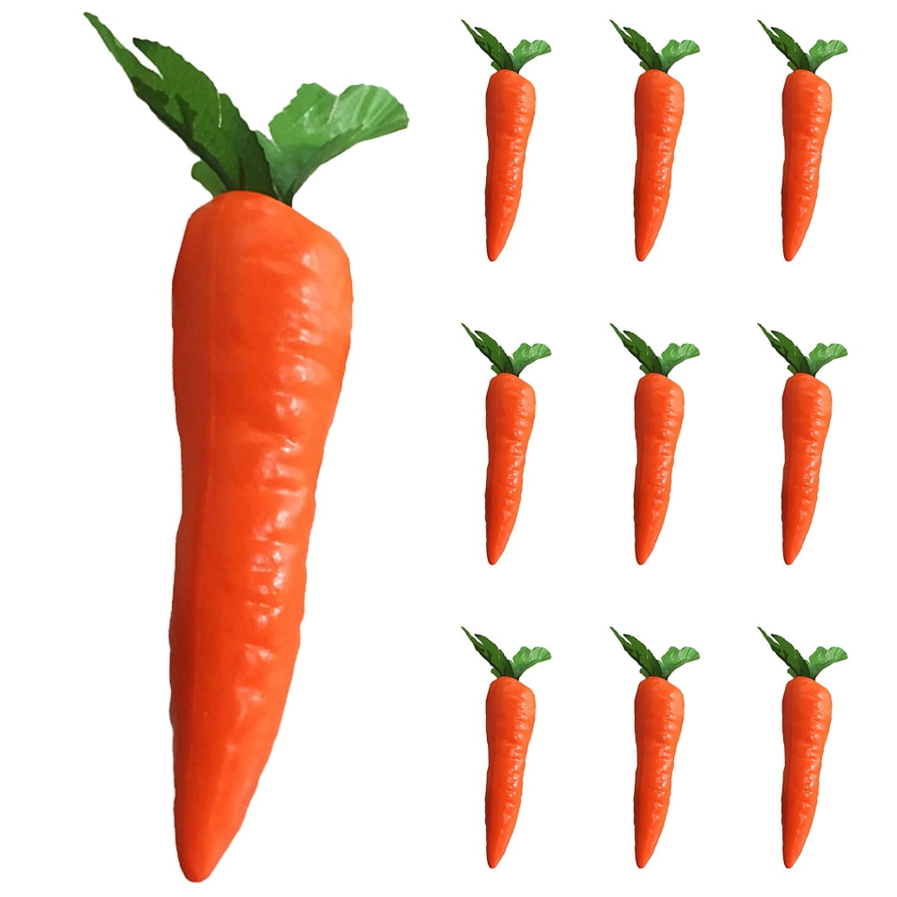 Dayesque 10pcs Realistic Artificial Carrots for Photography Props, Home ...