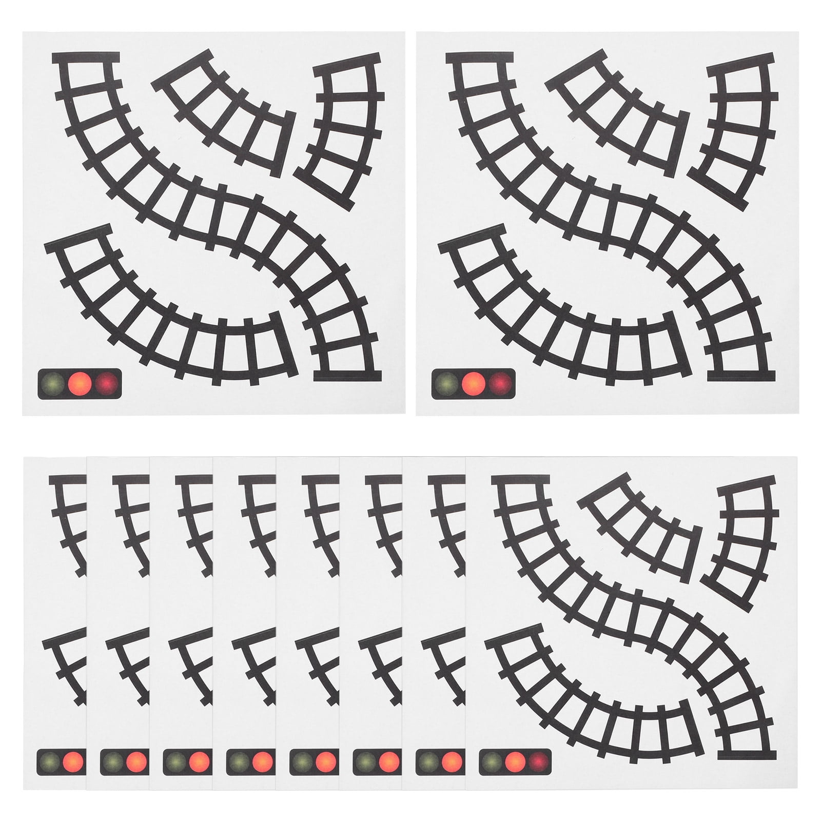 Dayesque 10pcs Traffic Sign Wall Stickers for Kids Train Track Decals ...
