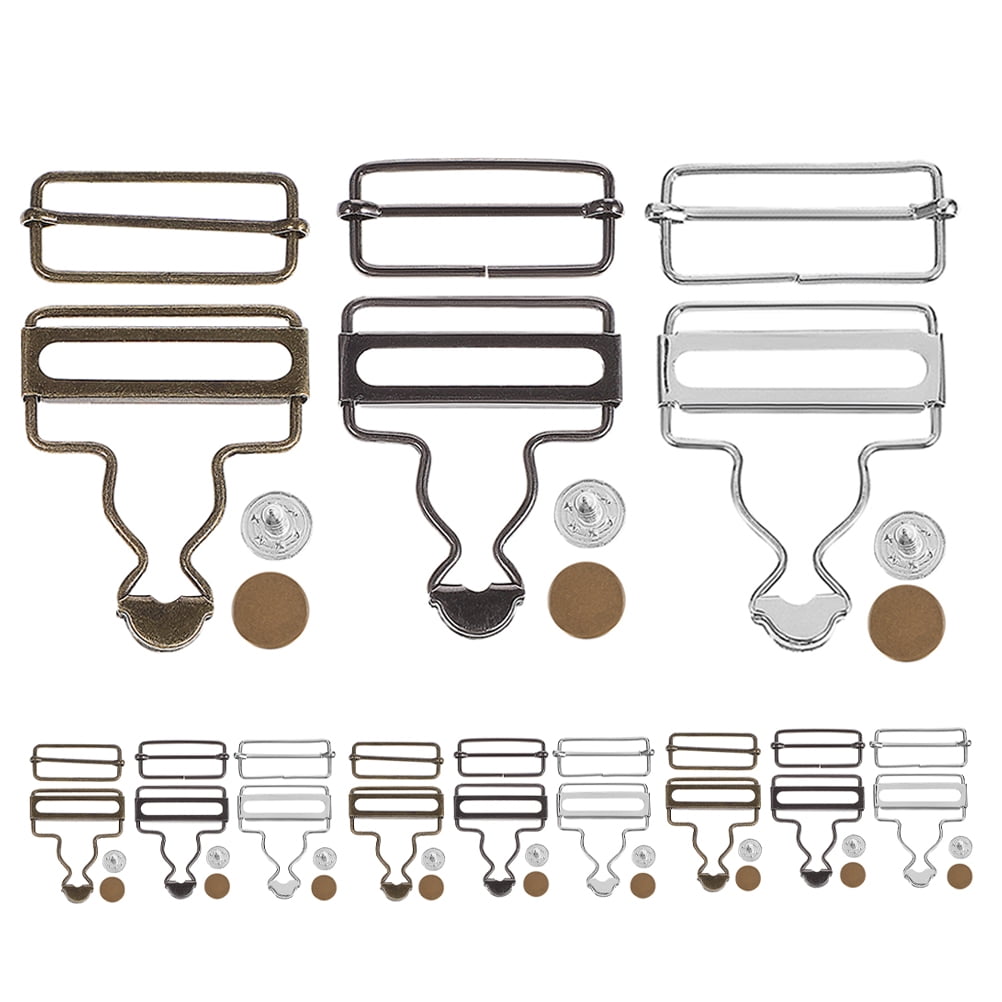 Dayesque 12 Sets Metal Overall Buckles Replacement Retro Suspender ...