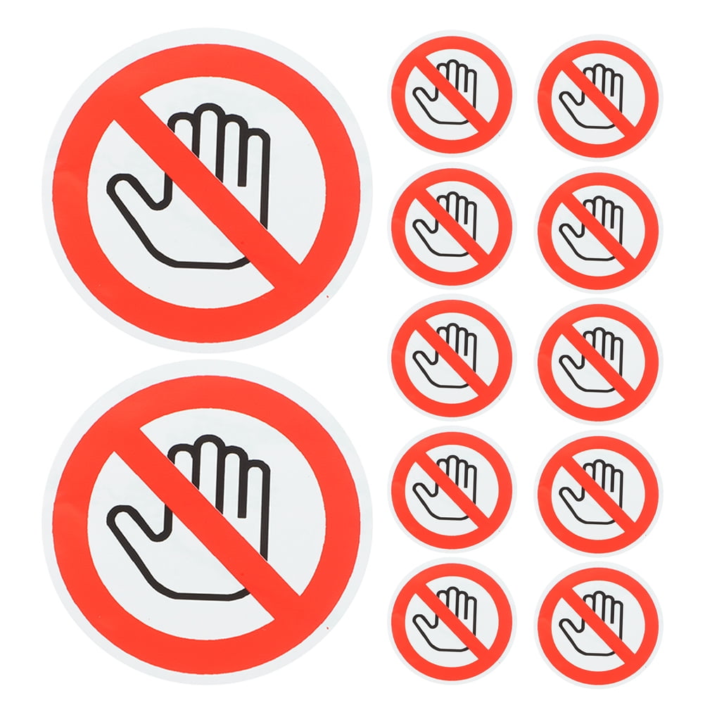 Dayesque 15PCS Warning Do Not Touch Sign Stickers Do Not Touch Warning ...