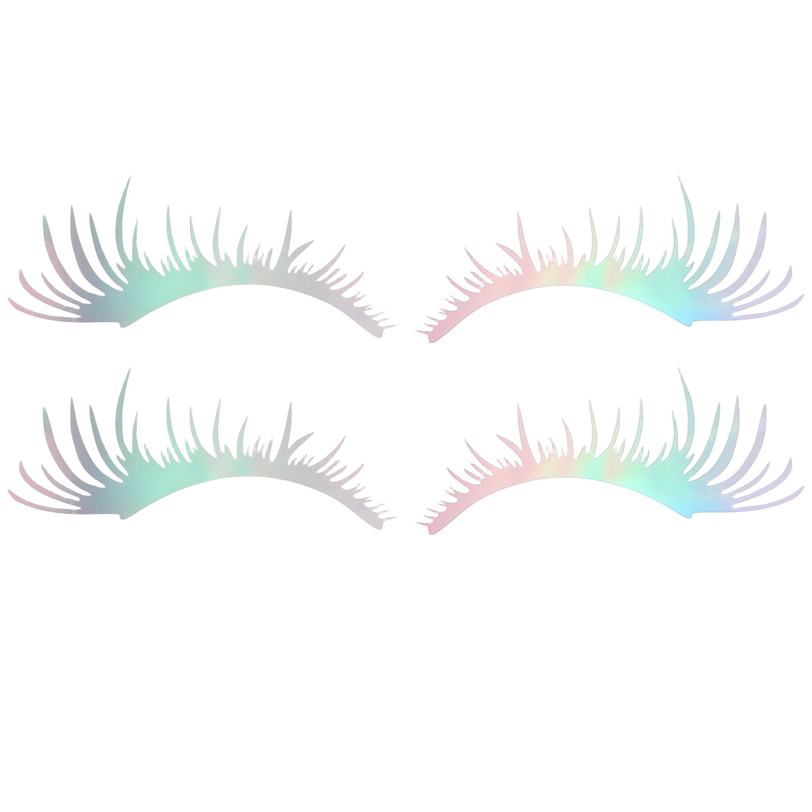 Dayesque 2 Pairs Reflective Eyelash Car Stickers Waterproof Vinyl ...