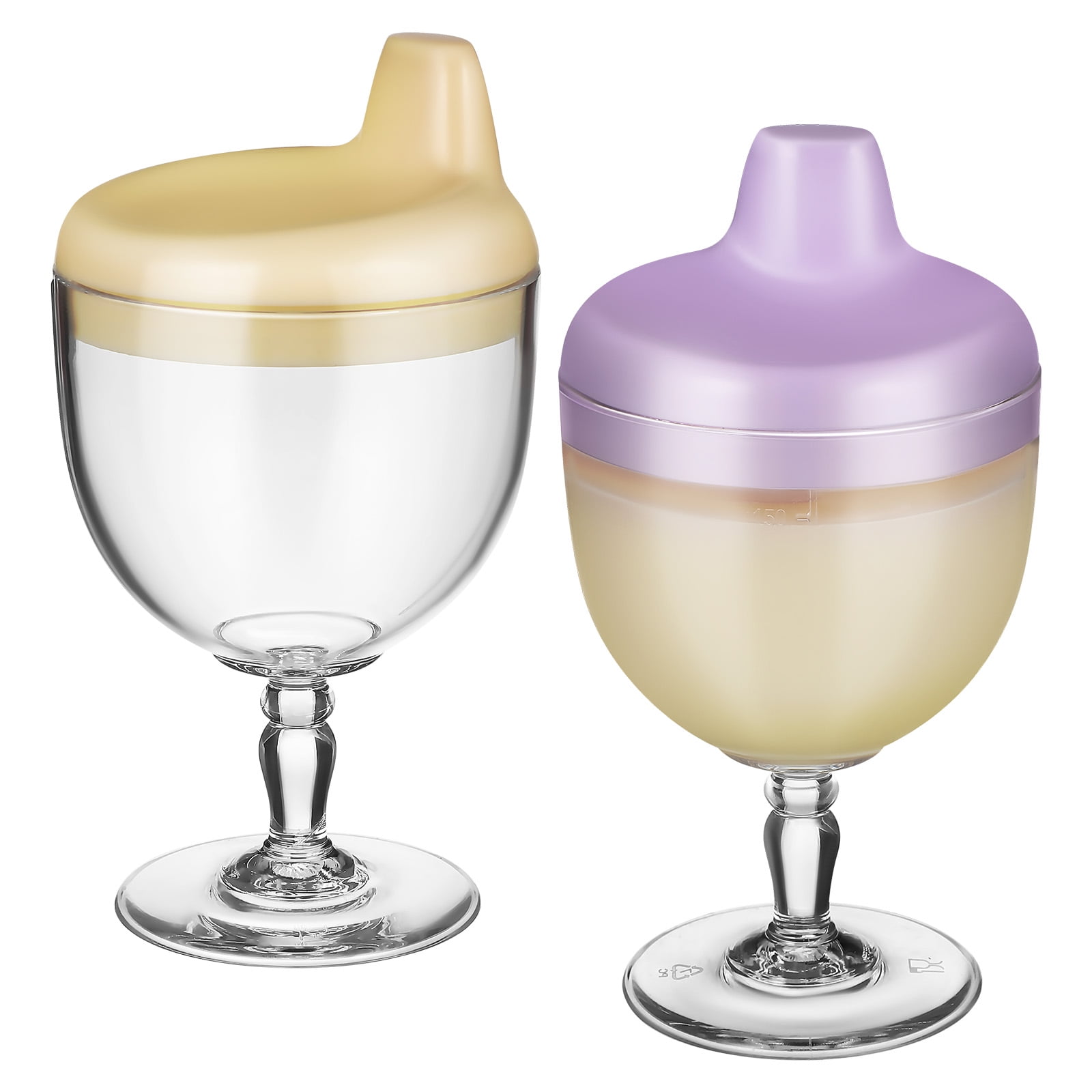 Dayesque 2 Pcs Baby Cups Kids' Training Cup Baby Drinking Goblet Toddler Water Bottles Non Spill ...