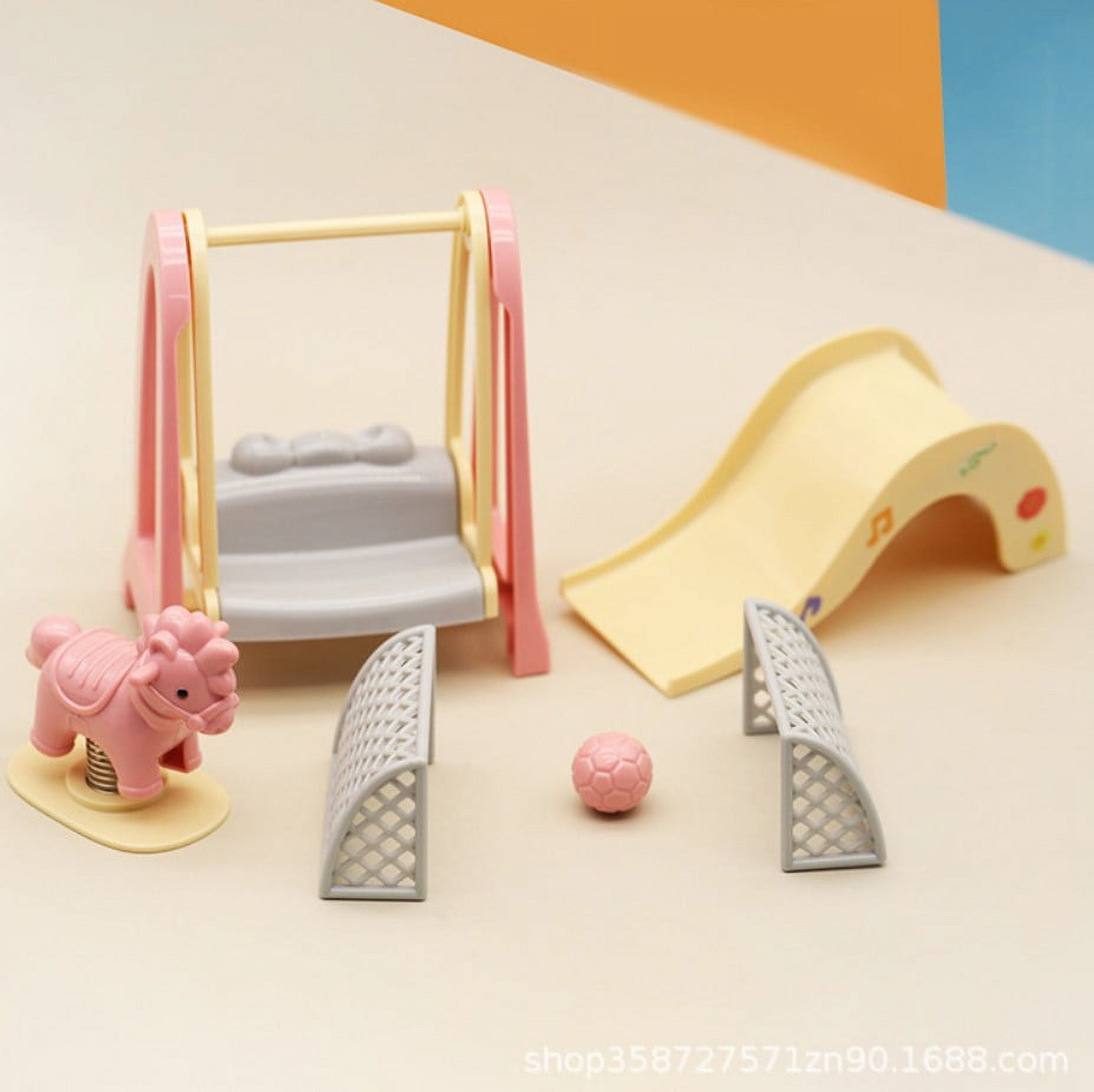 WEUVEB Dollhouse Pool Set, Assorted Color Plastic Miniature Toy ...