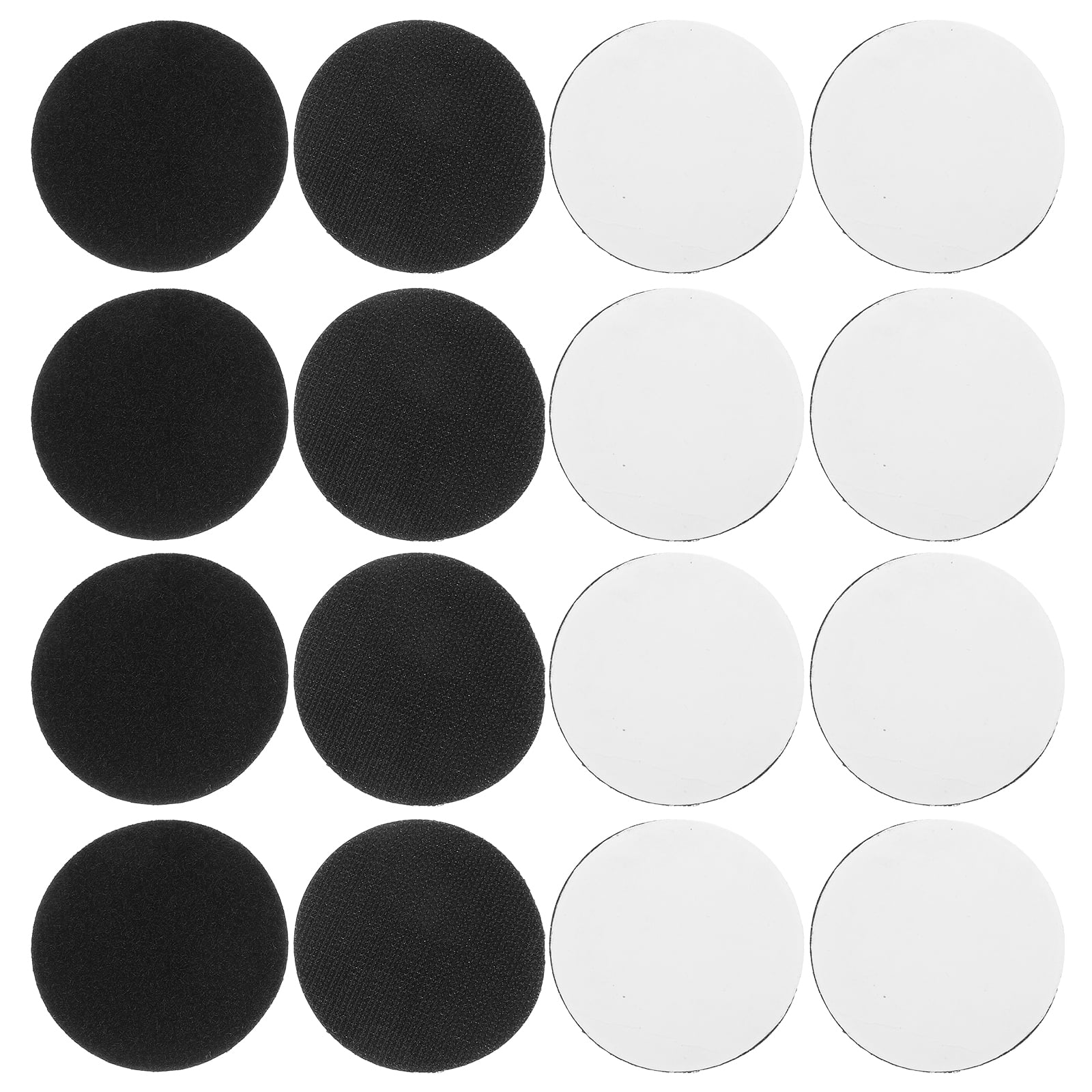 WEUVEB 20Pairs Self Adhesive Hook and Loop Circle Stickers Black Carpet ...