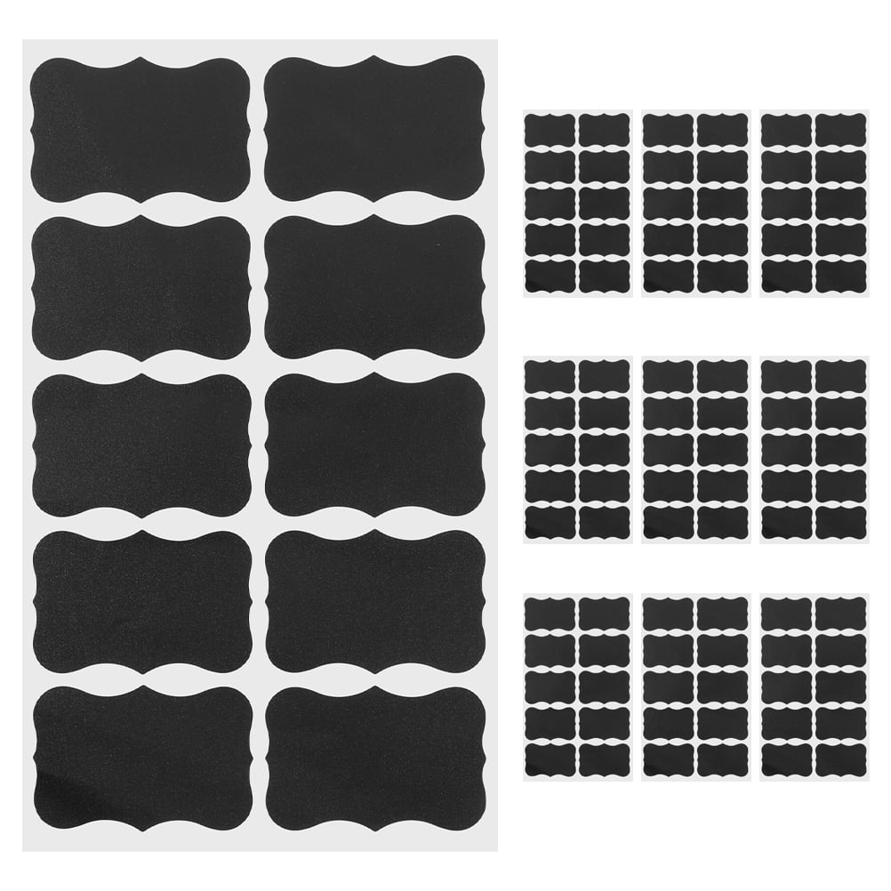 Dayesque 200pcs Reusable Chalkboard Labels Black Stickers for Jars ...