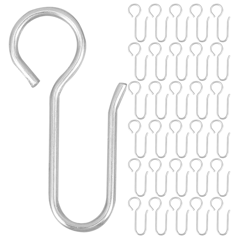 Dayesque 200pcs Small Metal Curtain Hooks: Drape Wire Hanger Drapery ...