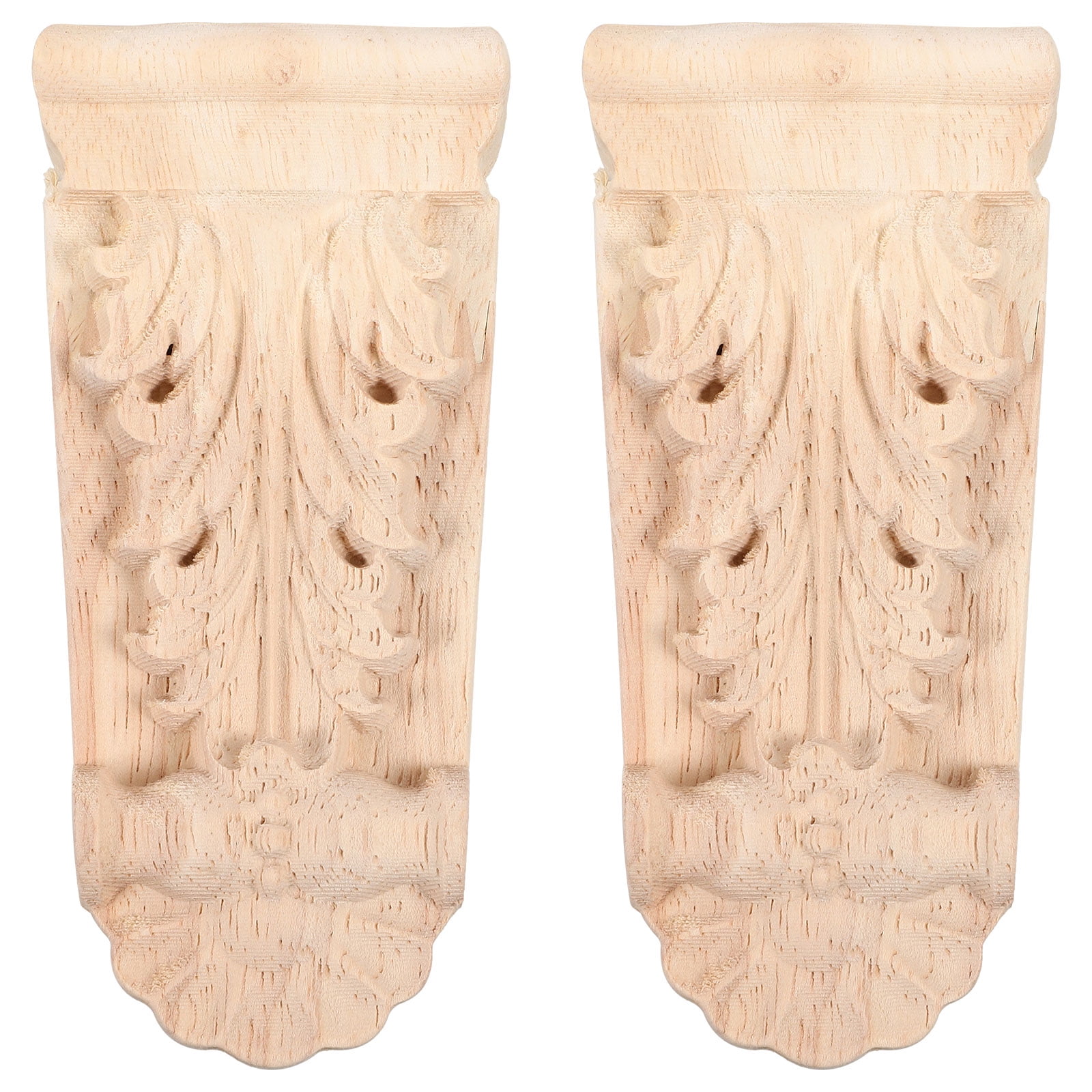 Dayesque 2pcs European Style Wooden Carved Corbels Solid Wood Corner ...