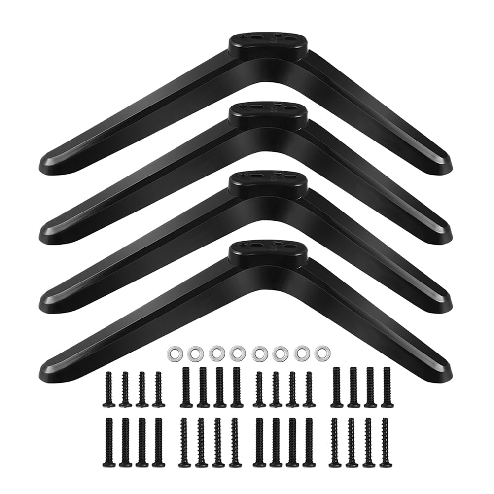 WEUVEB 2-Pack Universal Black TV Stand Base for Tabletop, Stable Mount ...