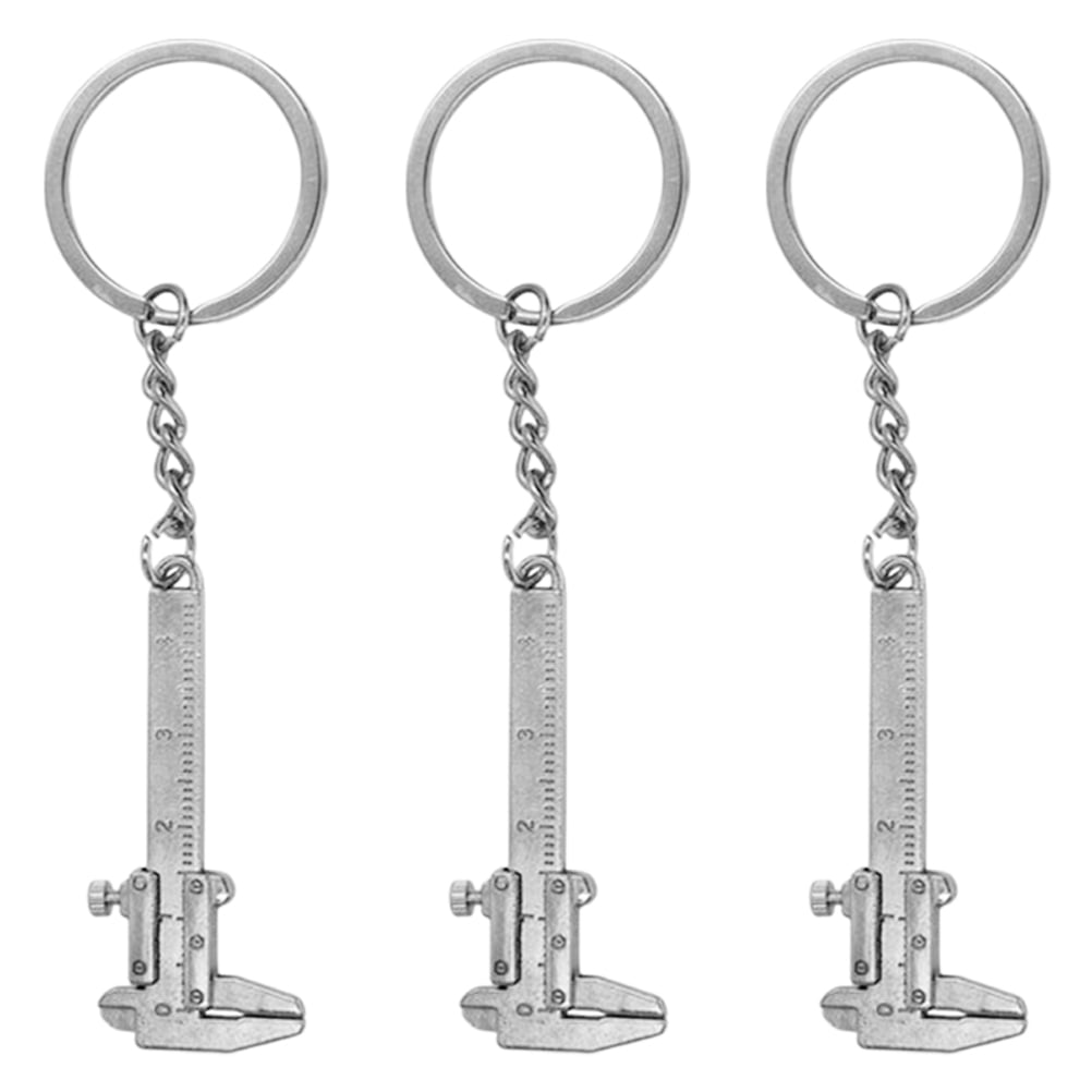 Dayesque 3pcs Movable Ruler Keychain Mini Vernier Caliper Prop Keychain ...
