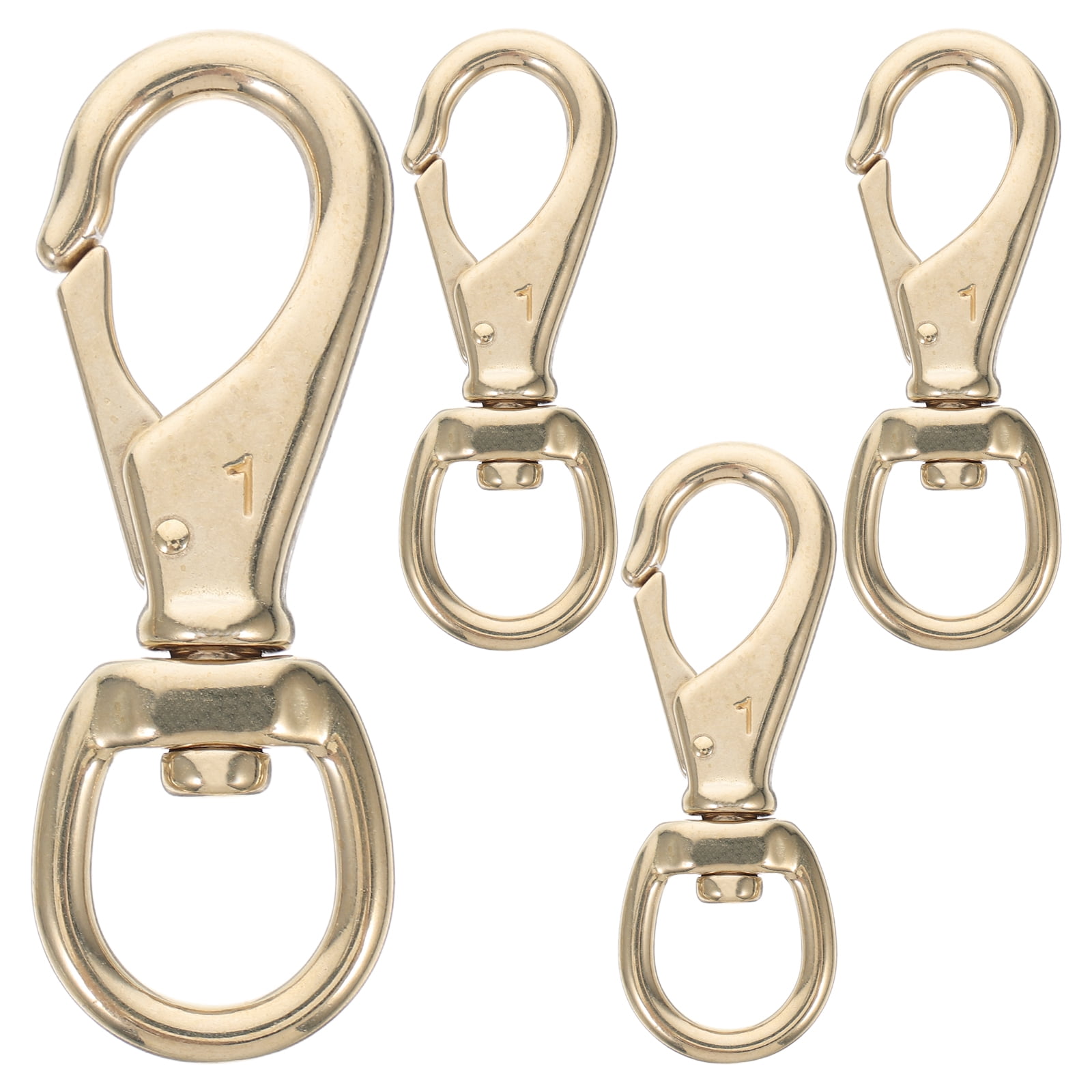 Dayesque 4 Pcs Brass Snap Hooks Heavy Duty Push Gate Swivel Lobster ...