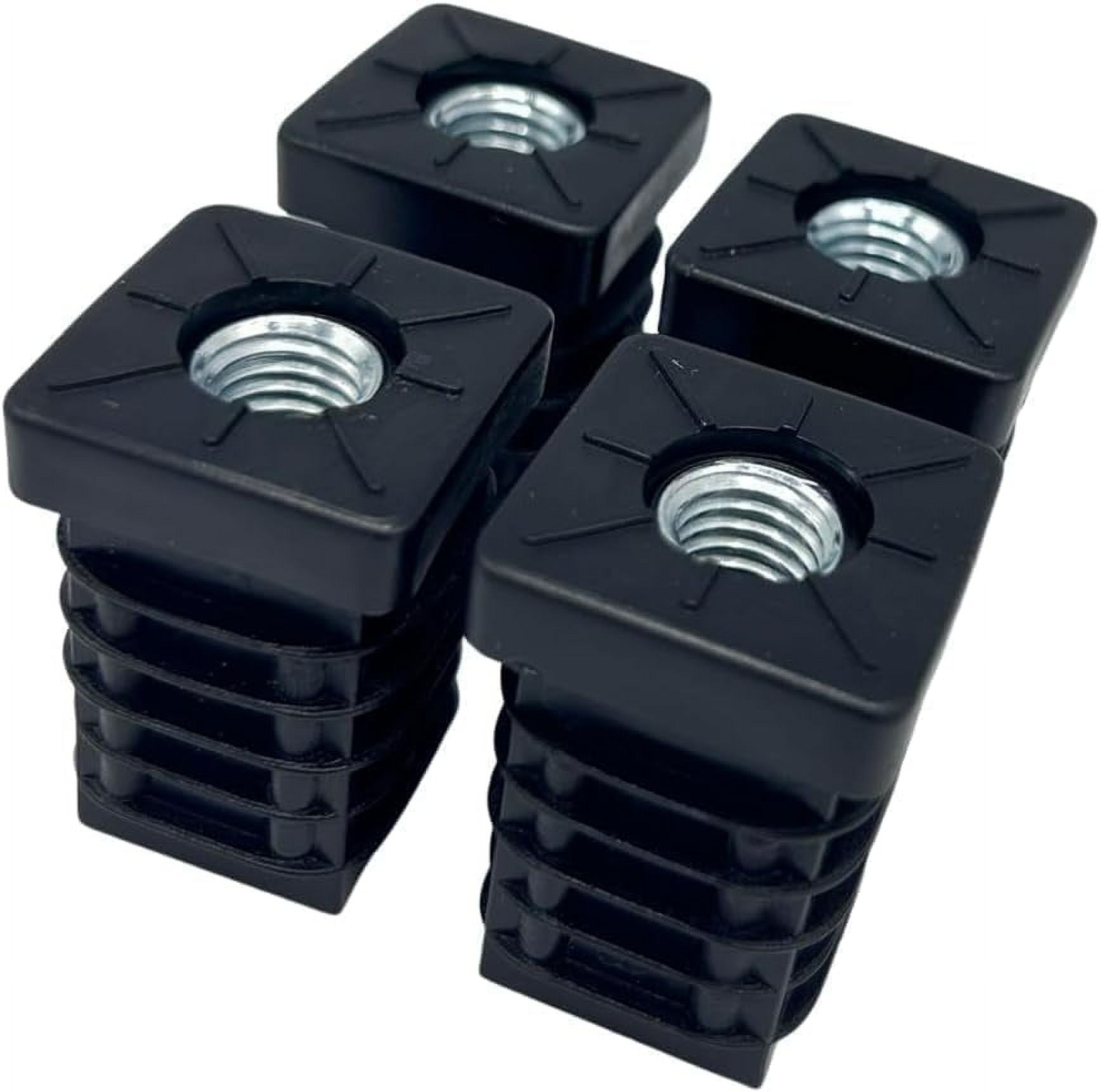 Dayesque 4pcs Nut Square Tube Plugs Plastic Furniture Legs End Caps For ...