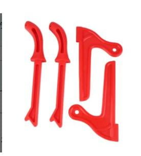 WEUVEB Red Plastic Woodworking Push Stick and Block Set for Safe and ...