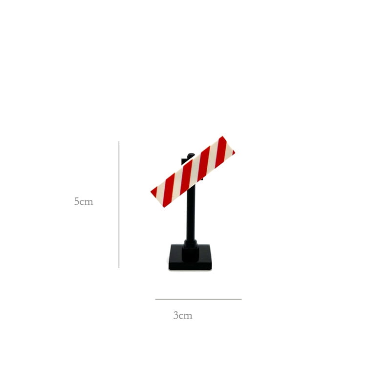 Dayesque 4pcs Warning Sign Model Diy Small Particle Building Blocks ...