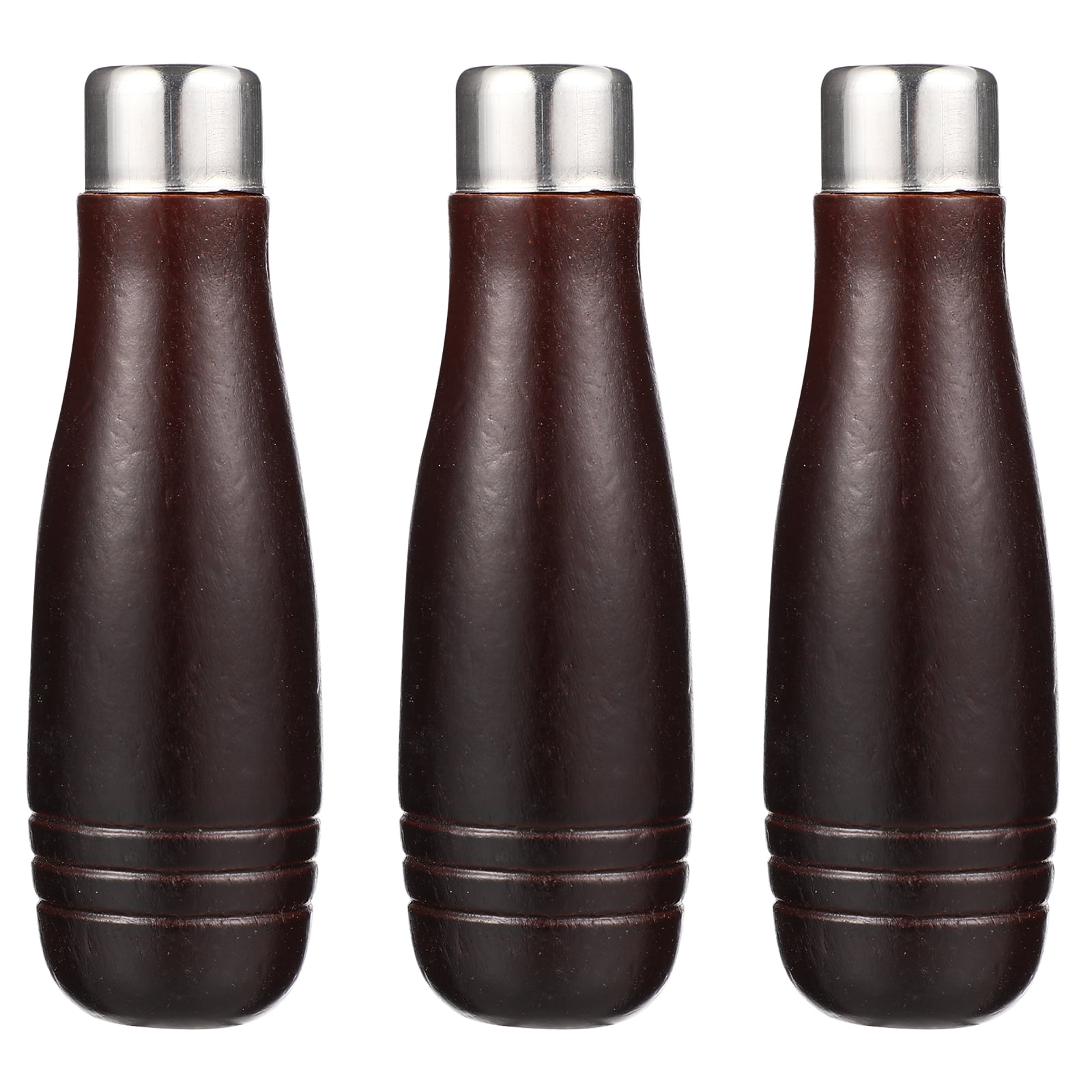 Dayesque 4pcs Wooden File Handles with Round Hole and Metal Collar ...