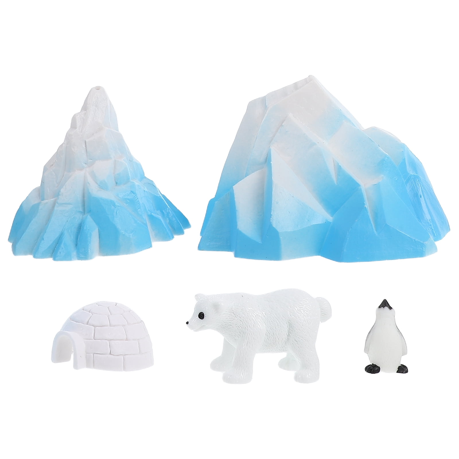 Dayesque 5 Pcs Mini Iceberg And Igloo Set Realistic Animal Toys ...