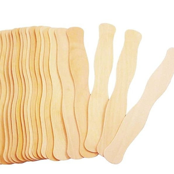 Dayesque 50pcs Fan Handles Wooden Wavy Sticks Craft Sticks For Diy ...