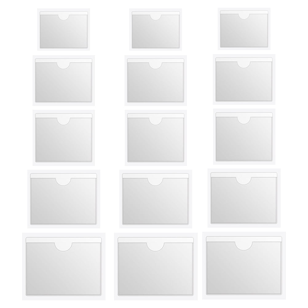 Dayesque 50pcs Clear Self Adhesive Label Holders Transparent PVC ...
